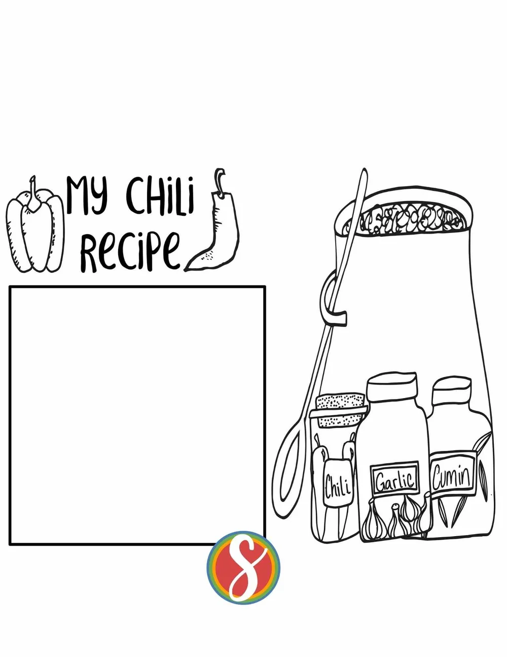 Free Chili Coloring Pages — Stevie Doodles