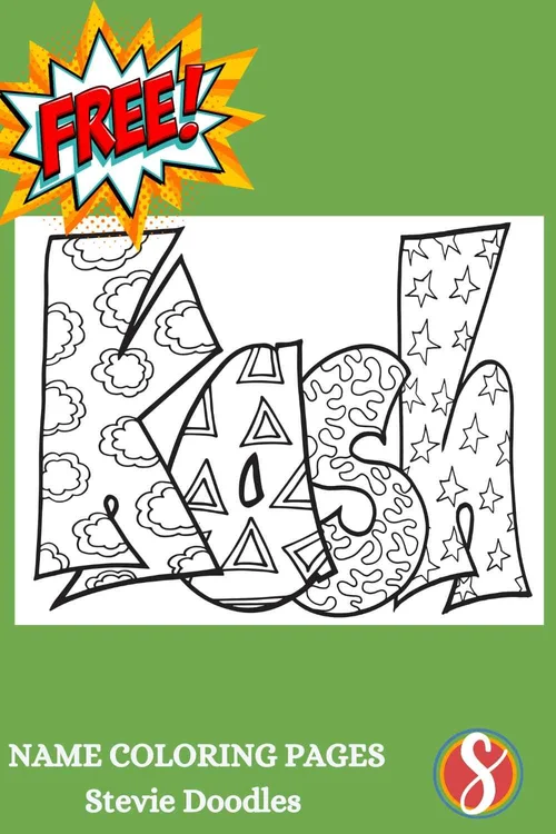 Free Kash Coloring Page — Stevie Doodles