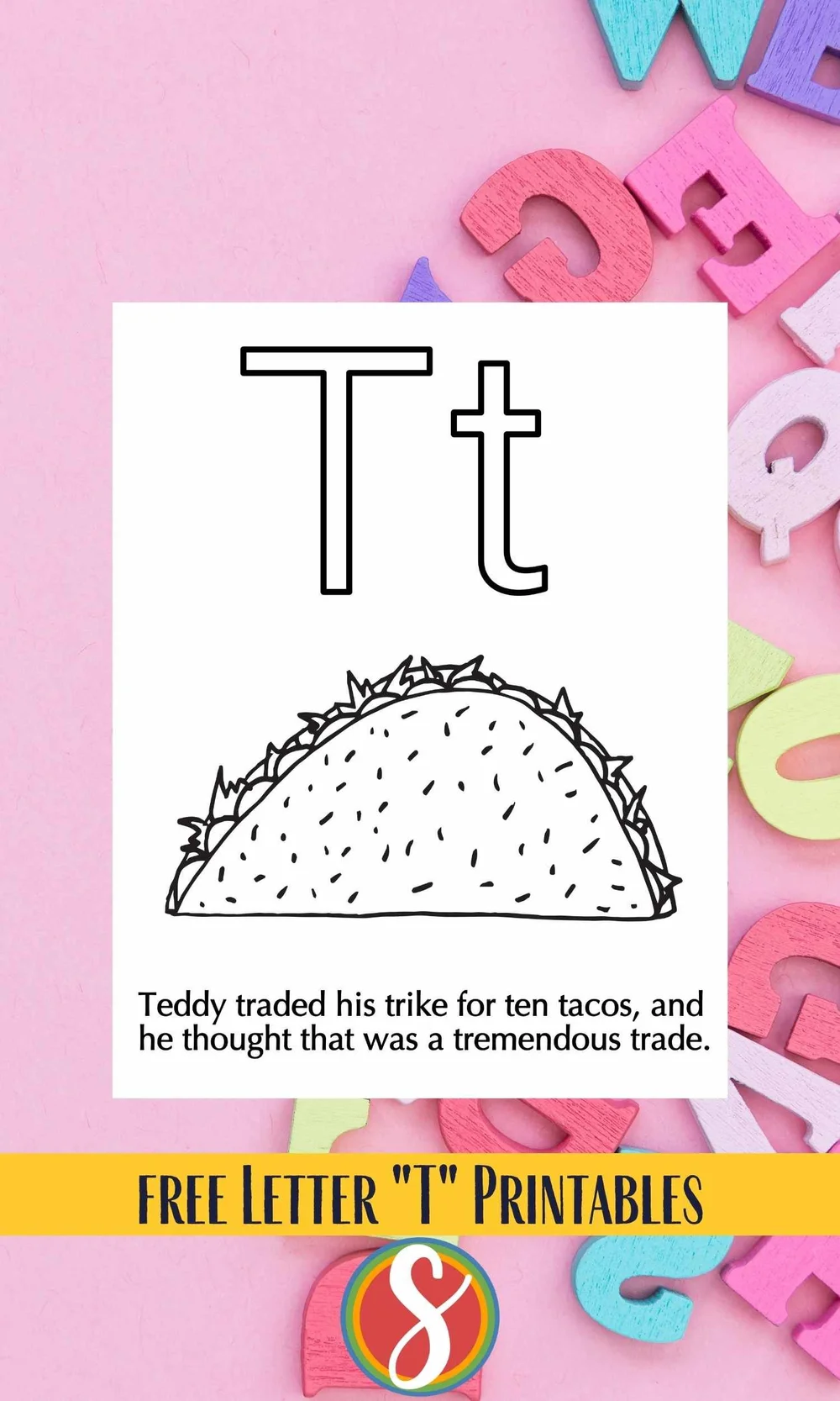 11 Free Letter "T" Coloring Pages — Stevie Doodles