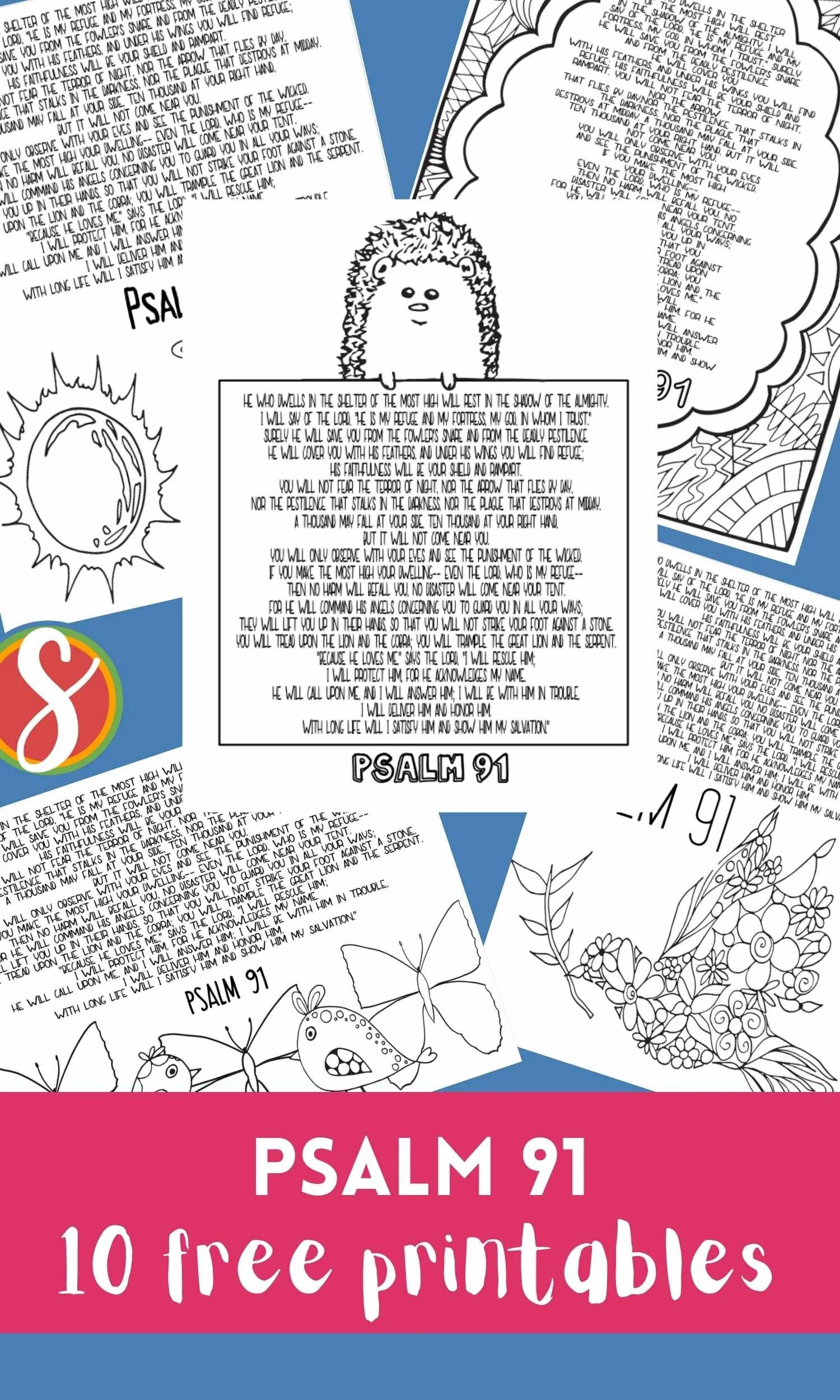 10 Free Psalm 91 Coloring Pages — Stevie Doodles