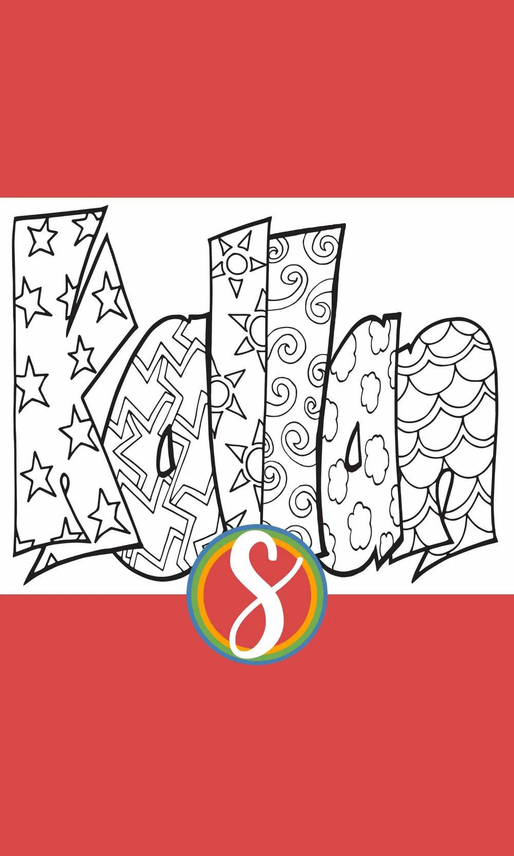 Free "Kallan" Name Coloring Page — Stevie Doodles