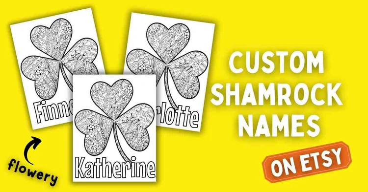 100 Irish Names + Coloring Pages — Stevie Doodles