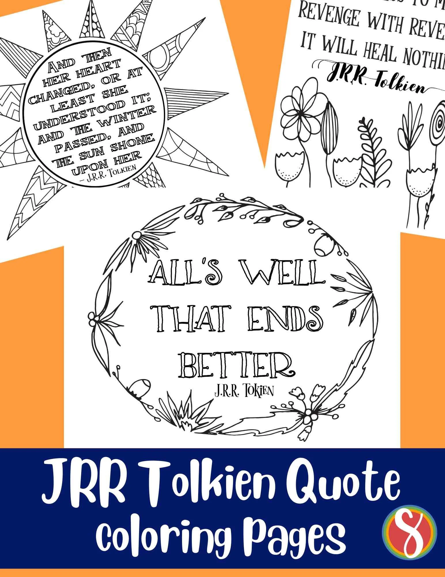 J.R.R. Tolkien Quote Coloring Pages — Stevie Doodles