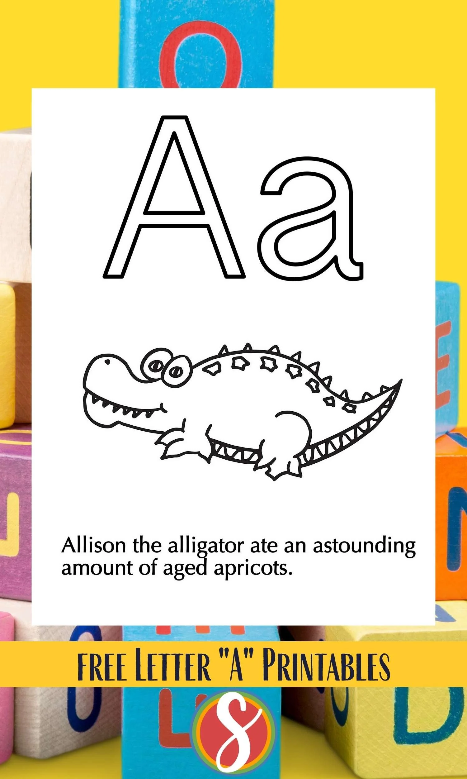 Free Letter A Coloring Pages — Stevie Doodles