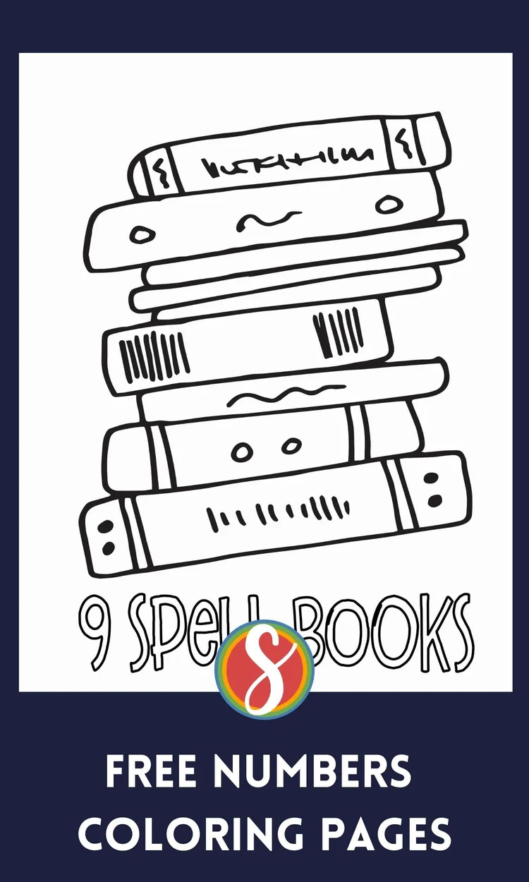 10 Free Number 9 Coloring Page Printables — Stevie Doodles
