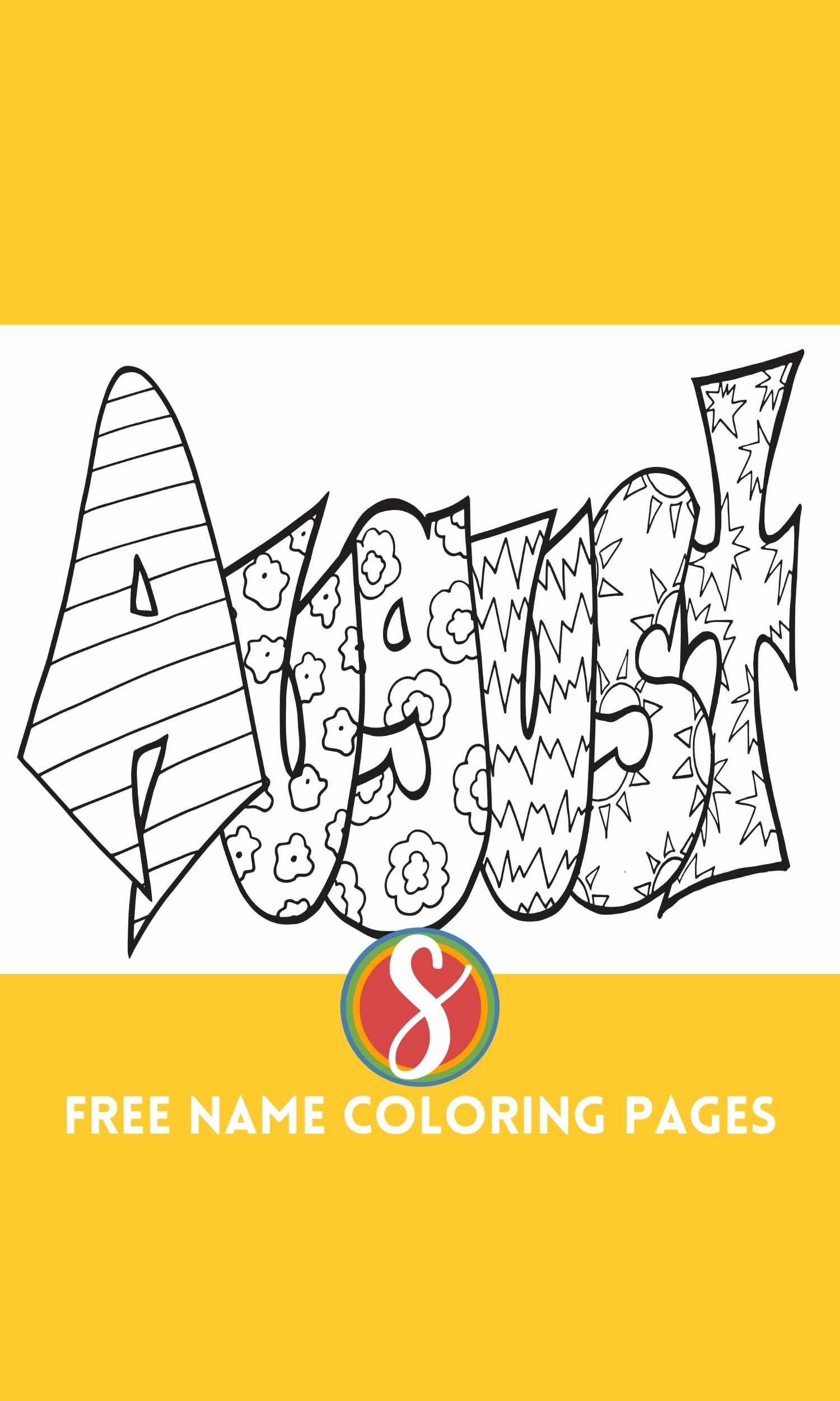 Free August Coloring Page — Stevie Doodles