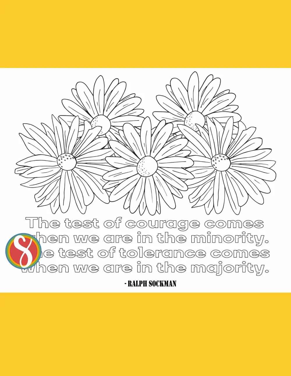 Free Bullying Quote Coloring Pages — Stevie Doodles
