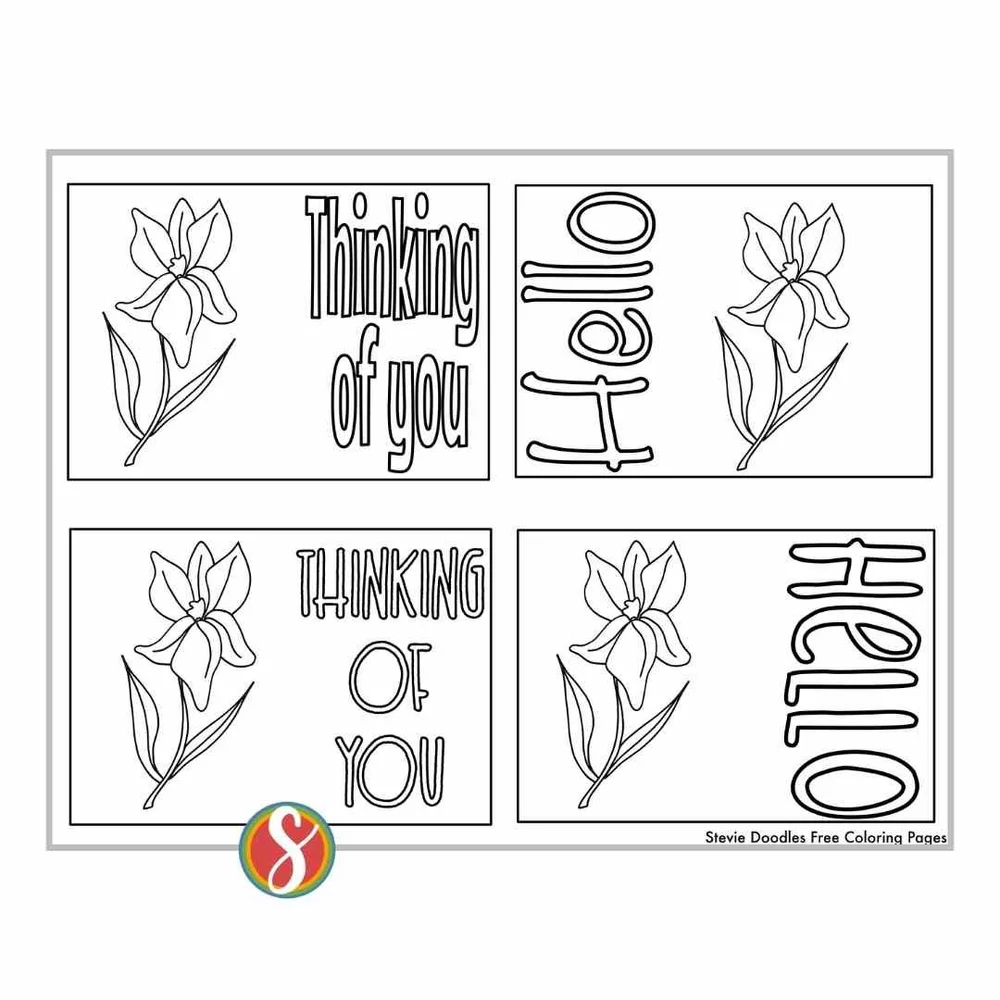 Free Iris Coloring Pages — Stevie Doodles