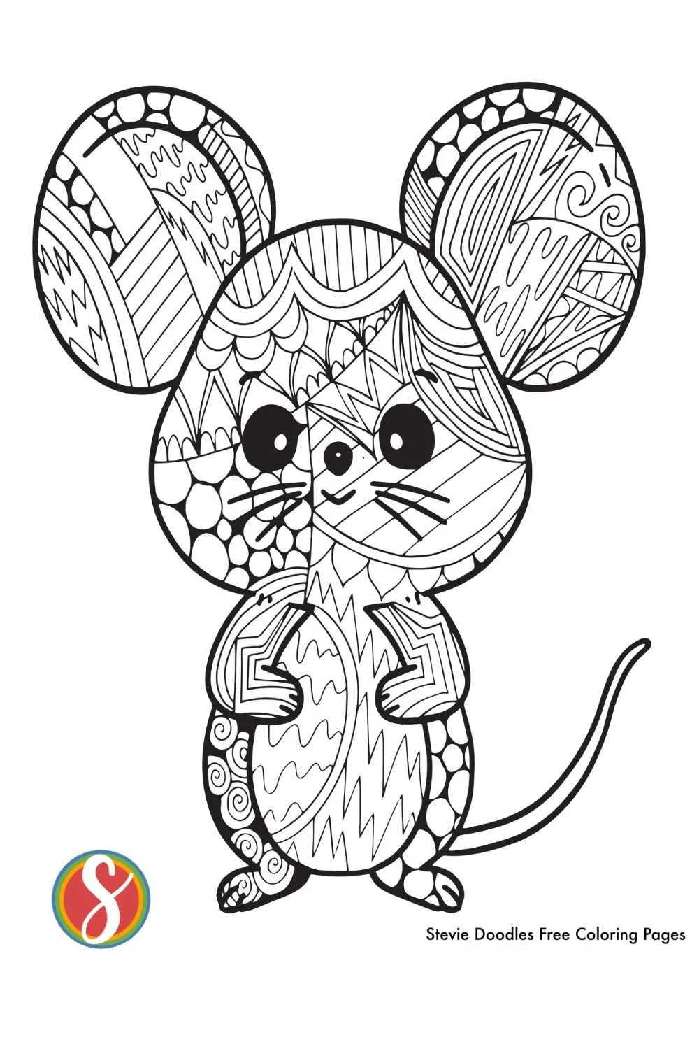 Free Mouse Coloring Pages — Stevie Doodles