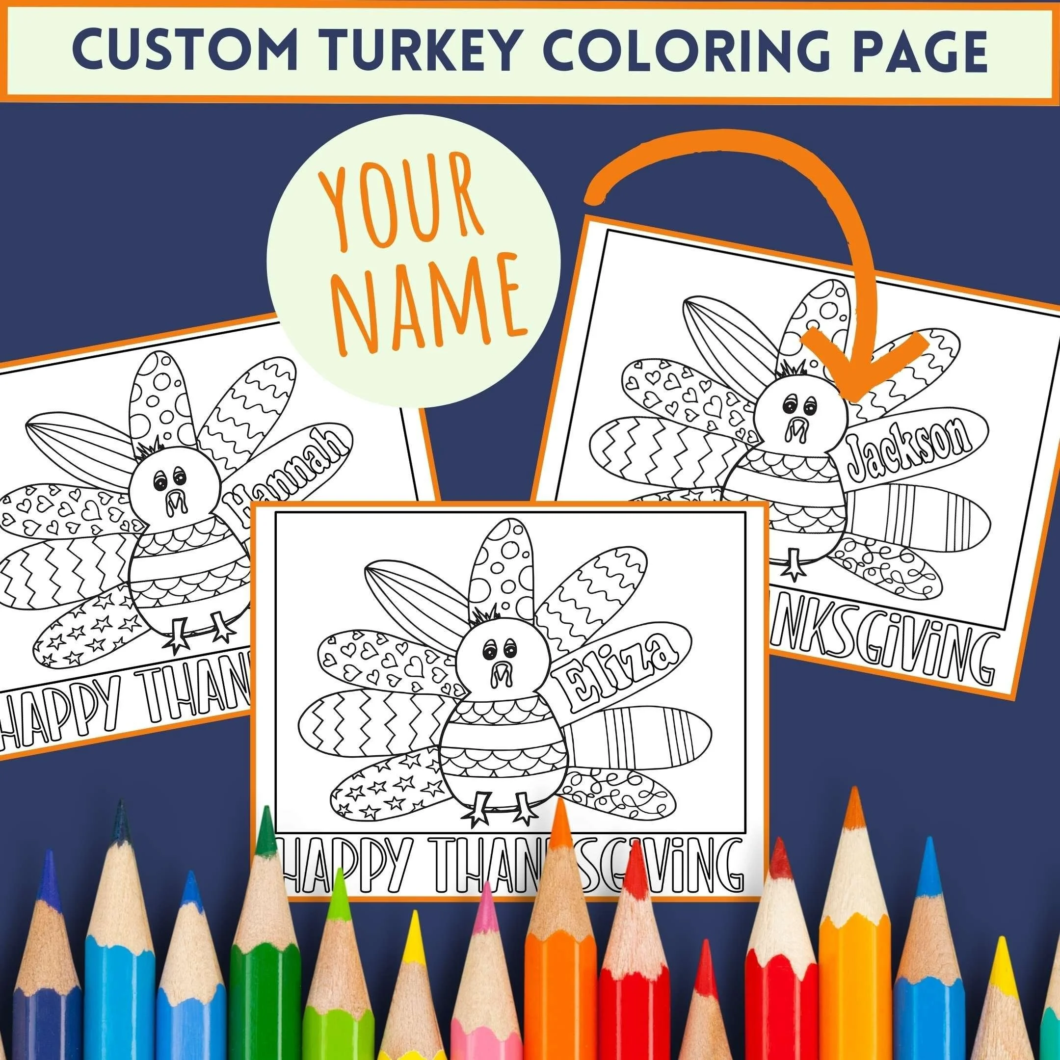 Free Thanksgiving Placemats Printable — Stevie Doodles