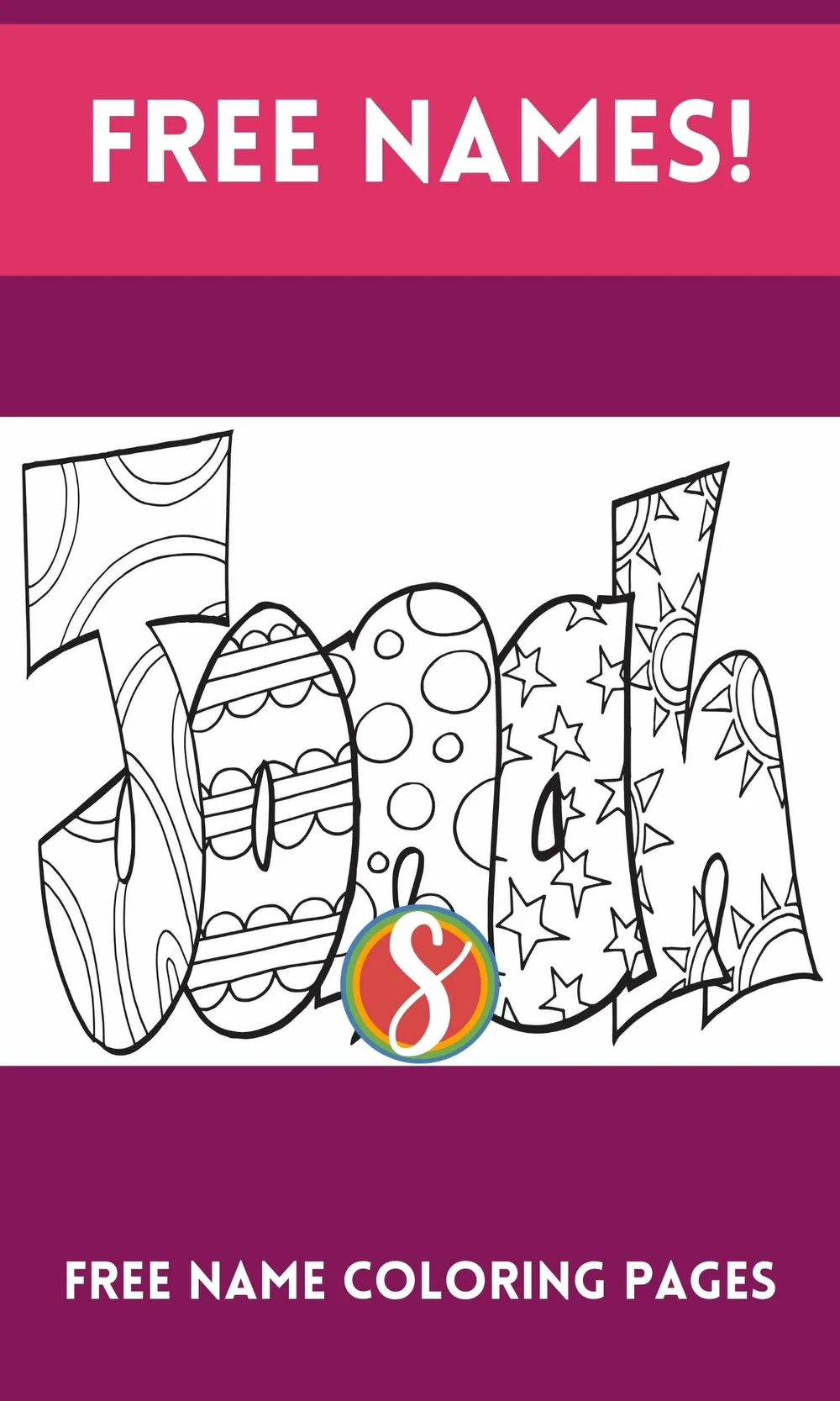Free JONAH Name Coloring Page Printable — Stevie Doodles