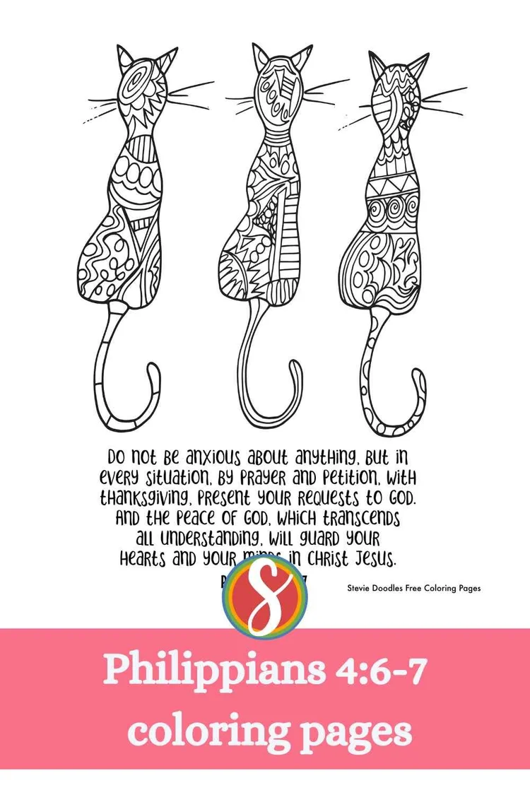 Free Philippians 4:6-7 Coloring Page — Stevie Doodles