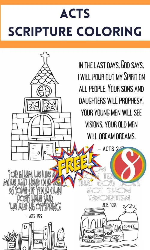 Free Acts Coloring Pages - Scripture — Stevie Doodles