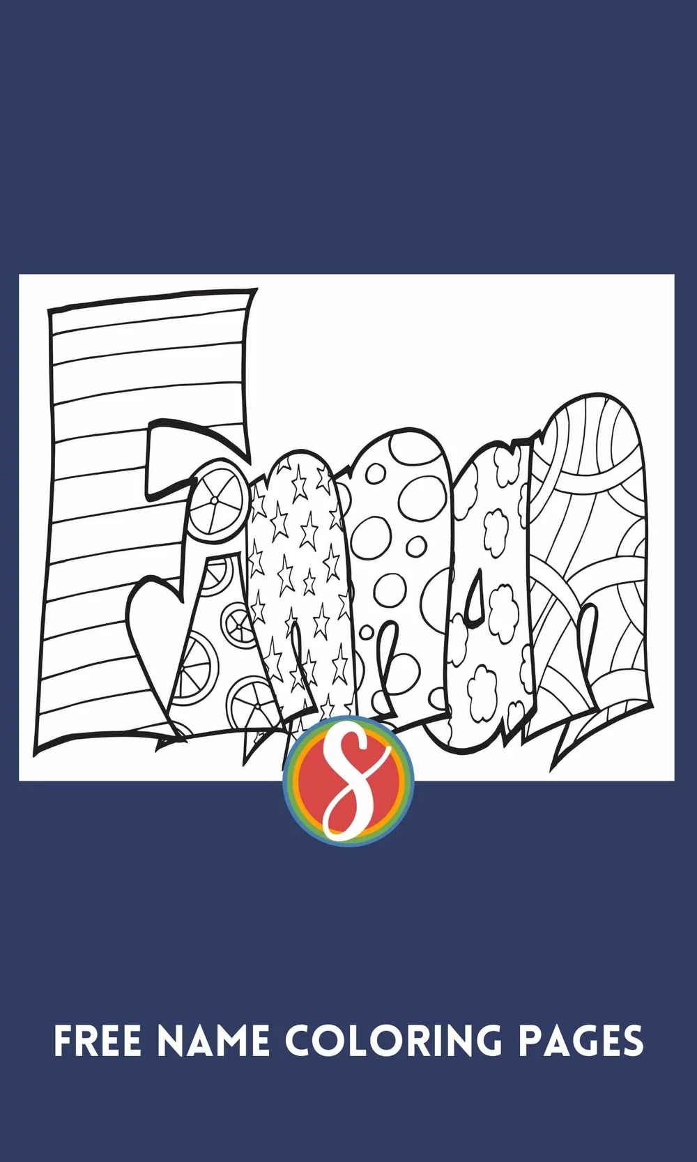 FINNAN - free name coloring page from Stevie Doodles — Stevie Doodles