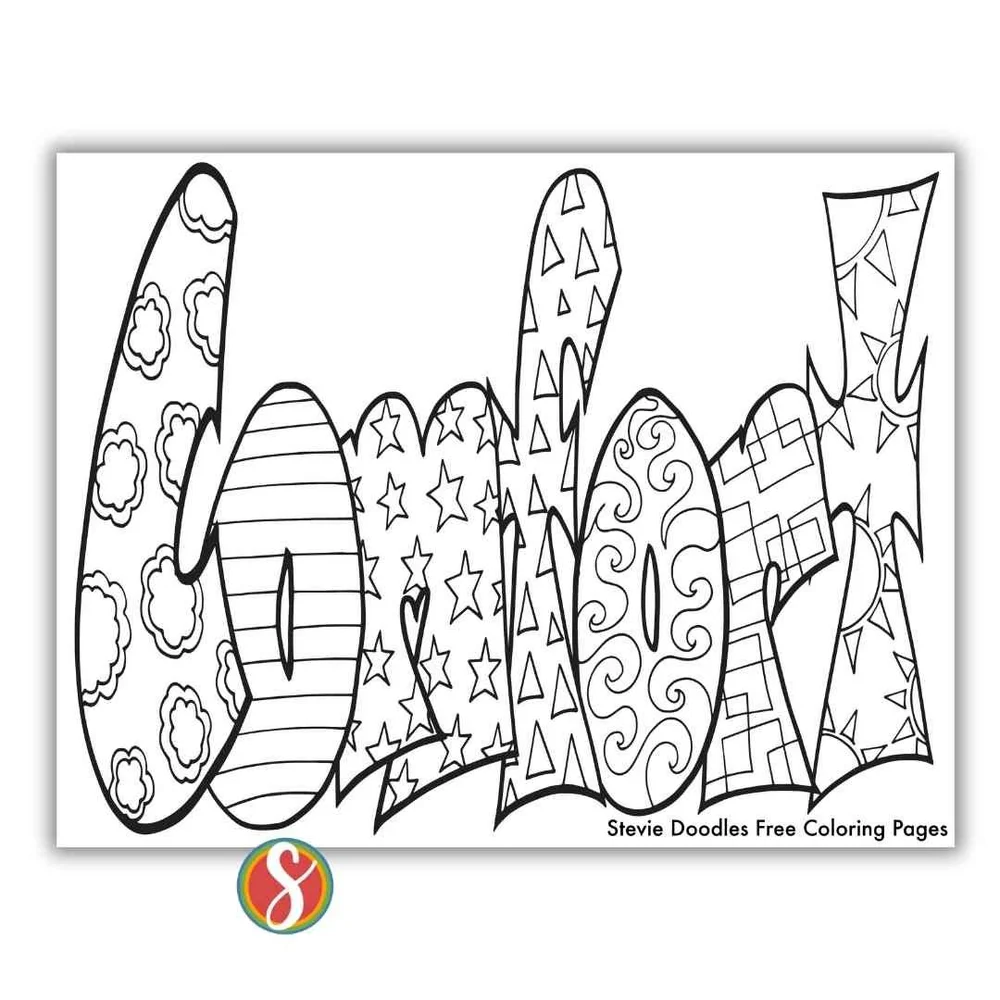 Free COMFORT Coloring Page — Stevie Doodles