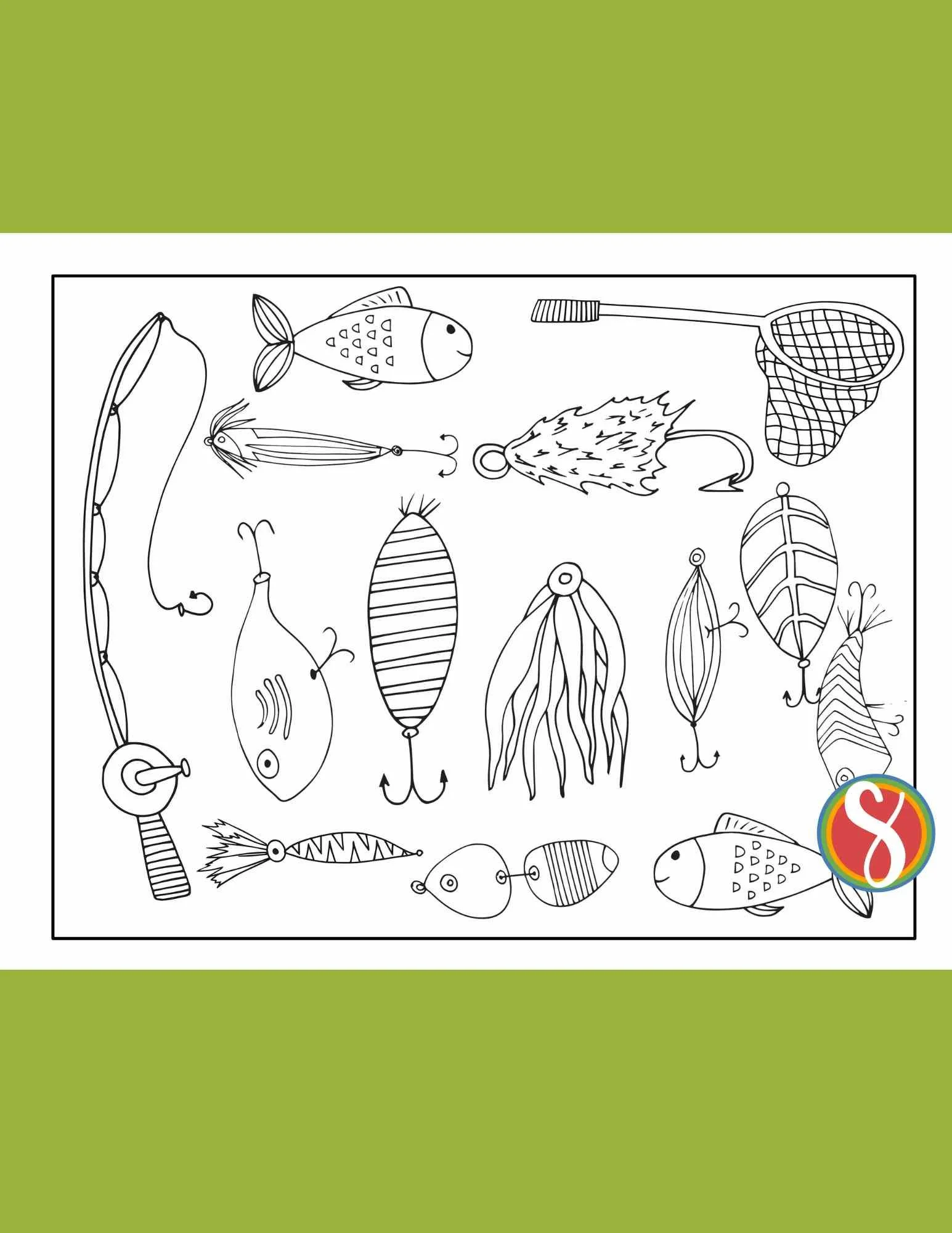 Free Fishing Coloring Pages — Stevie Doodles