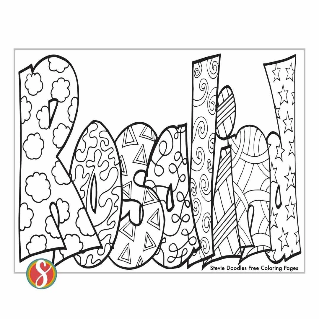 Free ROSALIND Coloring Page — Stevie Doodles