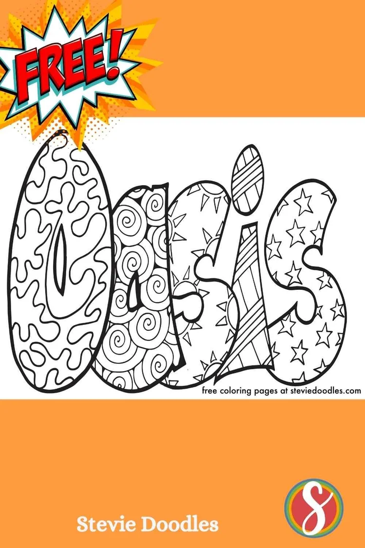 Free Oasis Coloring Pages — Stevie Doodles