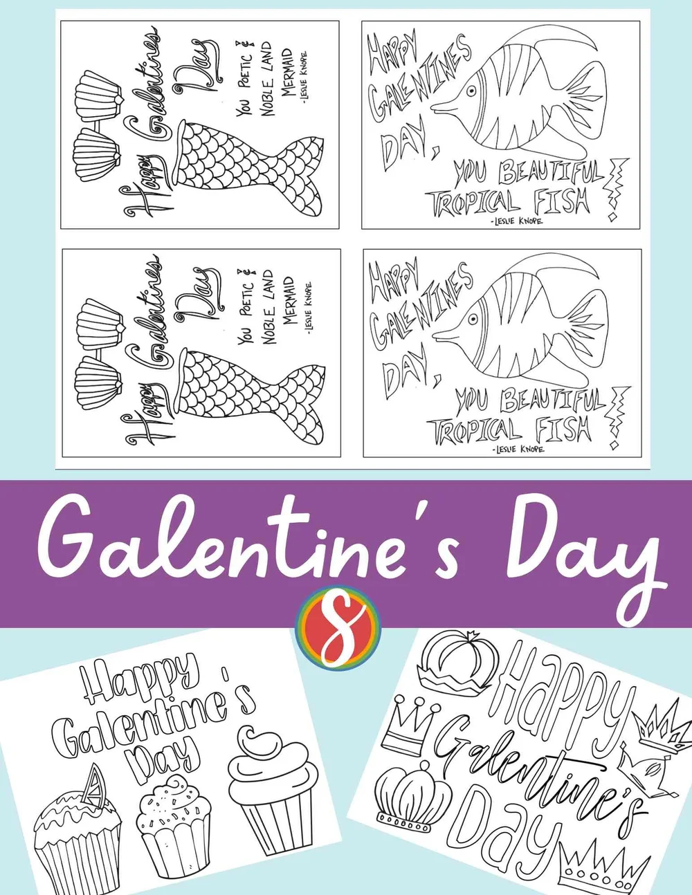 Free Galentine's Day Coloring Pages — Stevie Doodles