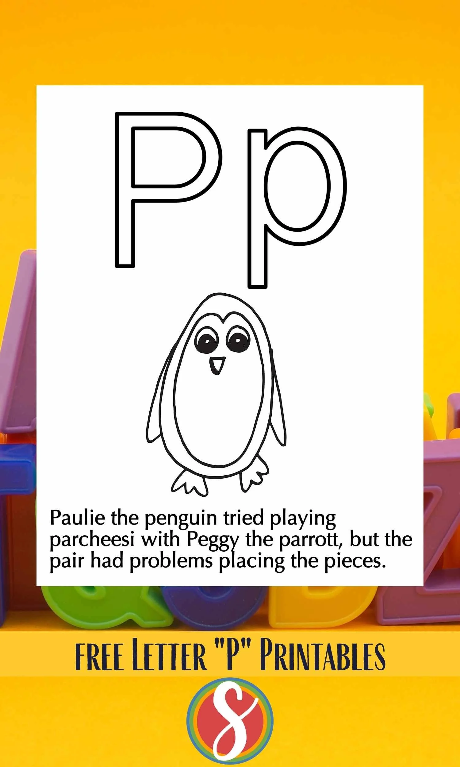 Free Letter P Coloring Pages — Stevie Doodles