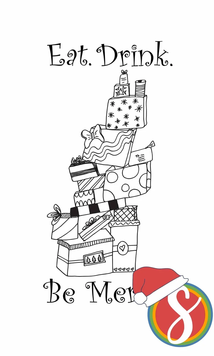 Free Christmas Presents Coloring Pages — Stevie Doodles