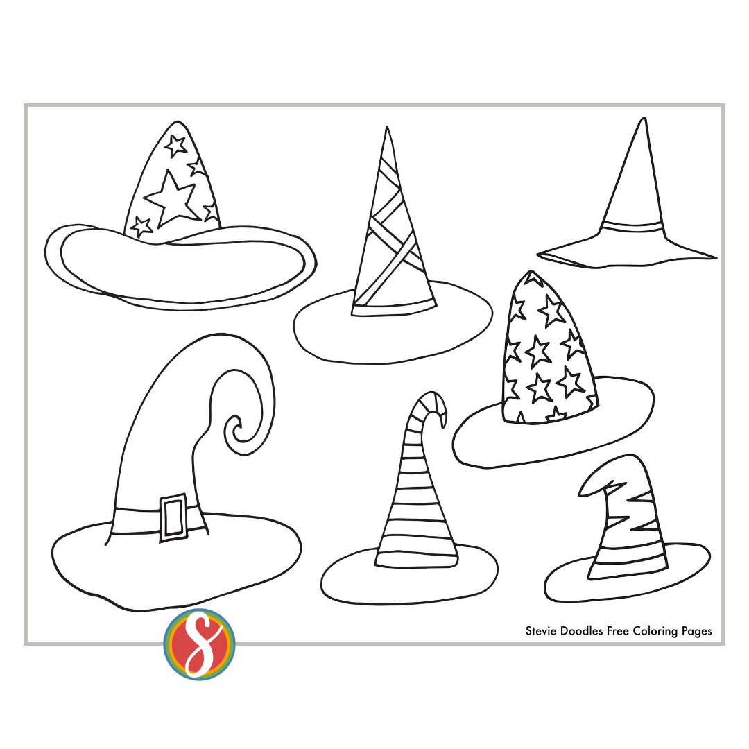 Free Witch Coloring Pages — Stevie Doodles