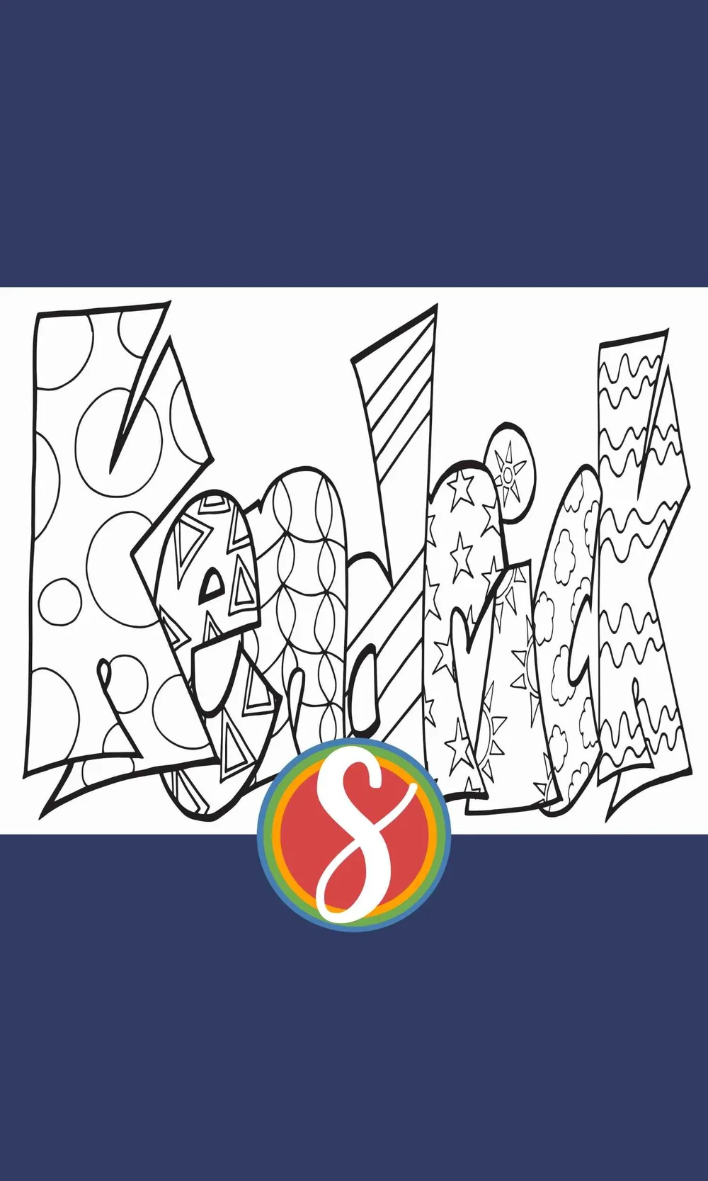 KENDRICK Free Name Coloring Page — Stevie Doodles