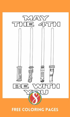 May the 4th Be With You Coloring Pages — Stevie Doodles