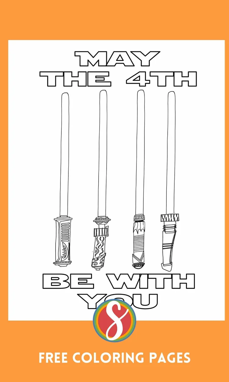 May the 4th Be With You Coloring Pages — Stevie Doodles