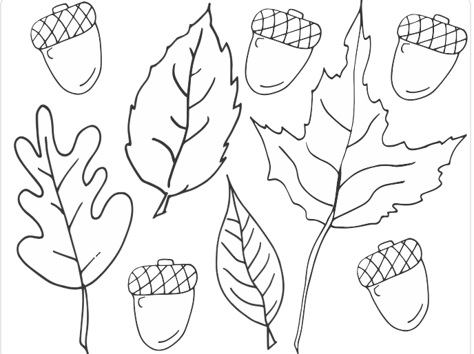 Free Fall Leaves Coloring Page — Stevie Doodles