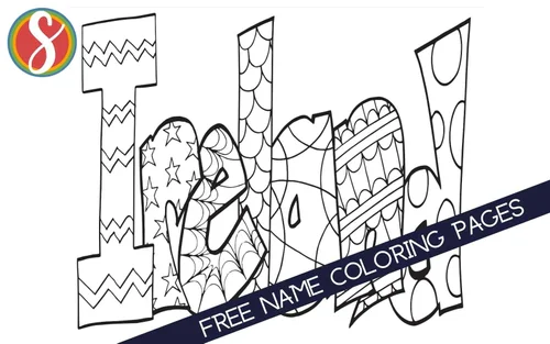 Free Name Coloring Pages — Stevie Doodles