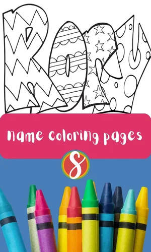 Free RORY Name Coloring Page Printable — Stevie Doodles