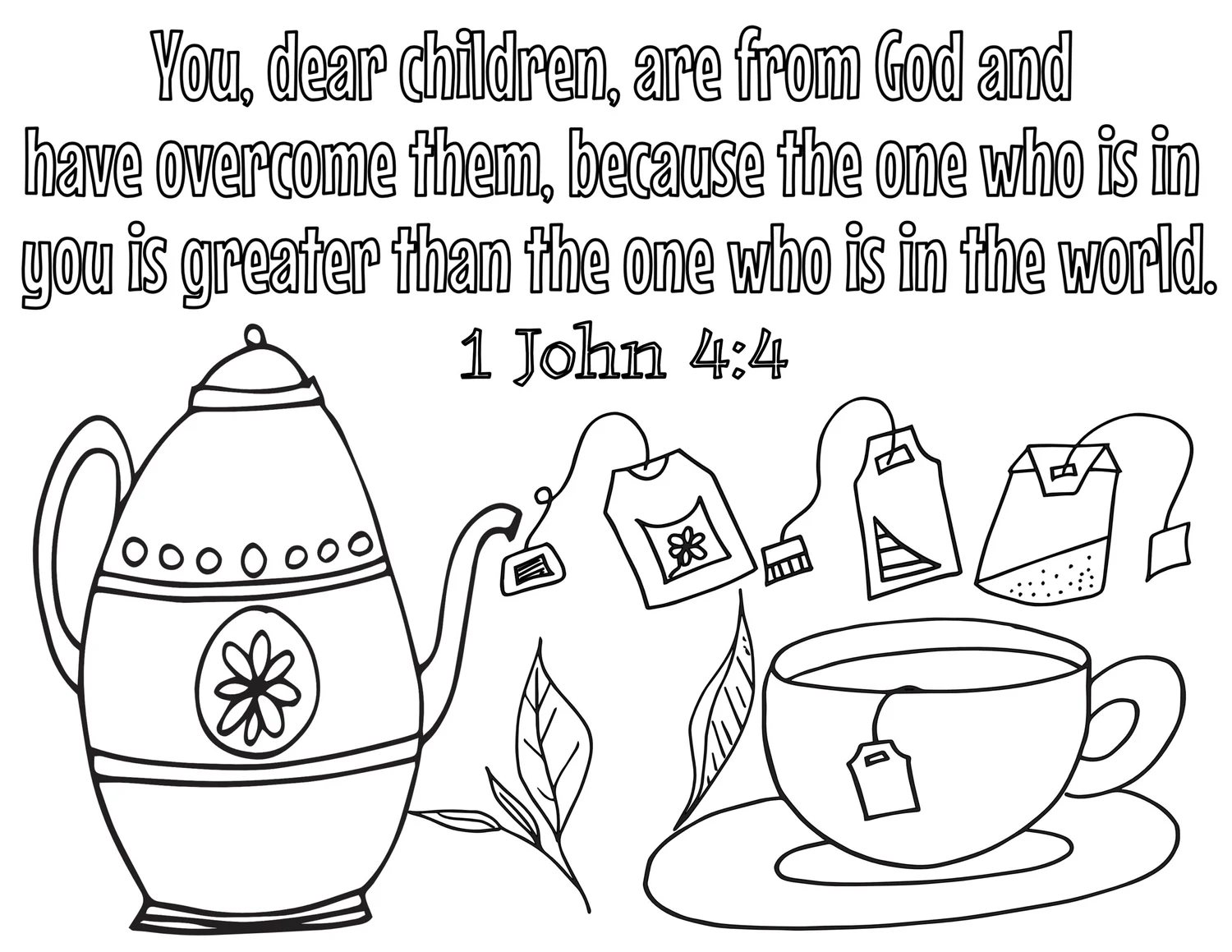 Free 1 John Coloring Pages — Stevie Doodles