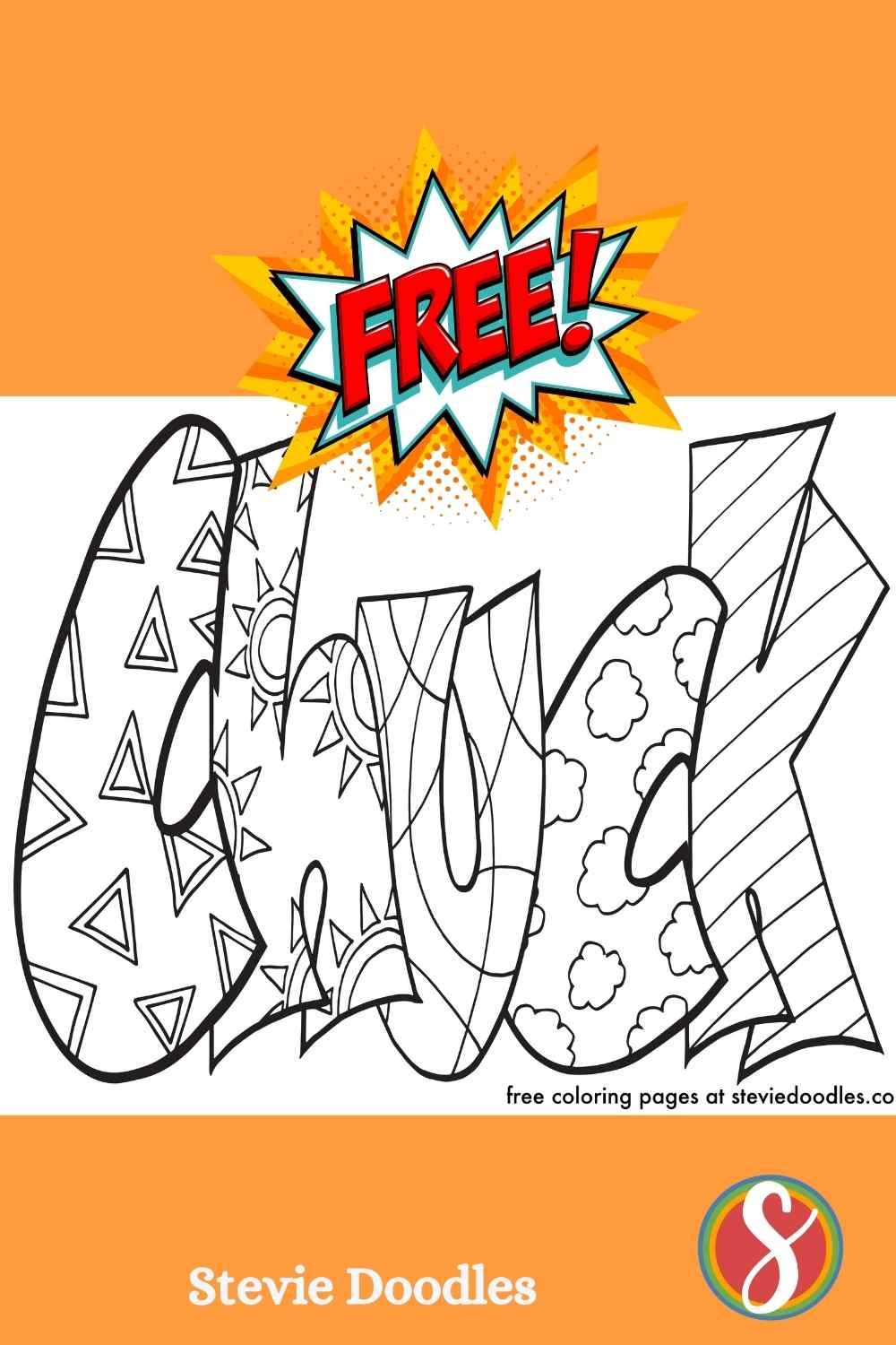 Free Chuck Coloring Pages — Stevie Doodles