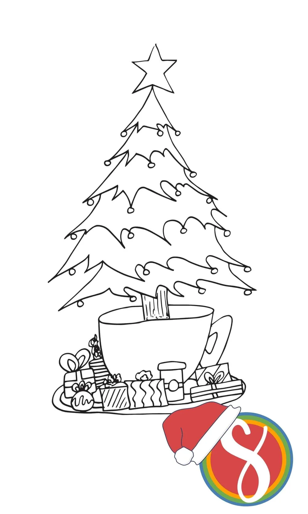 Free Christmas Tree Coloring Pages — Stevie Doodles
