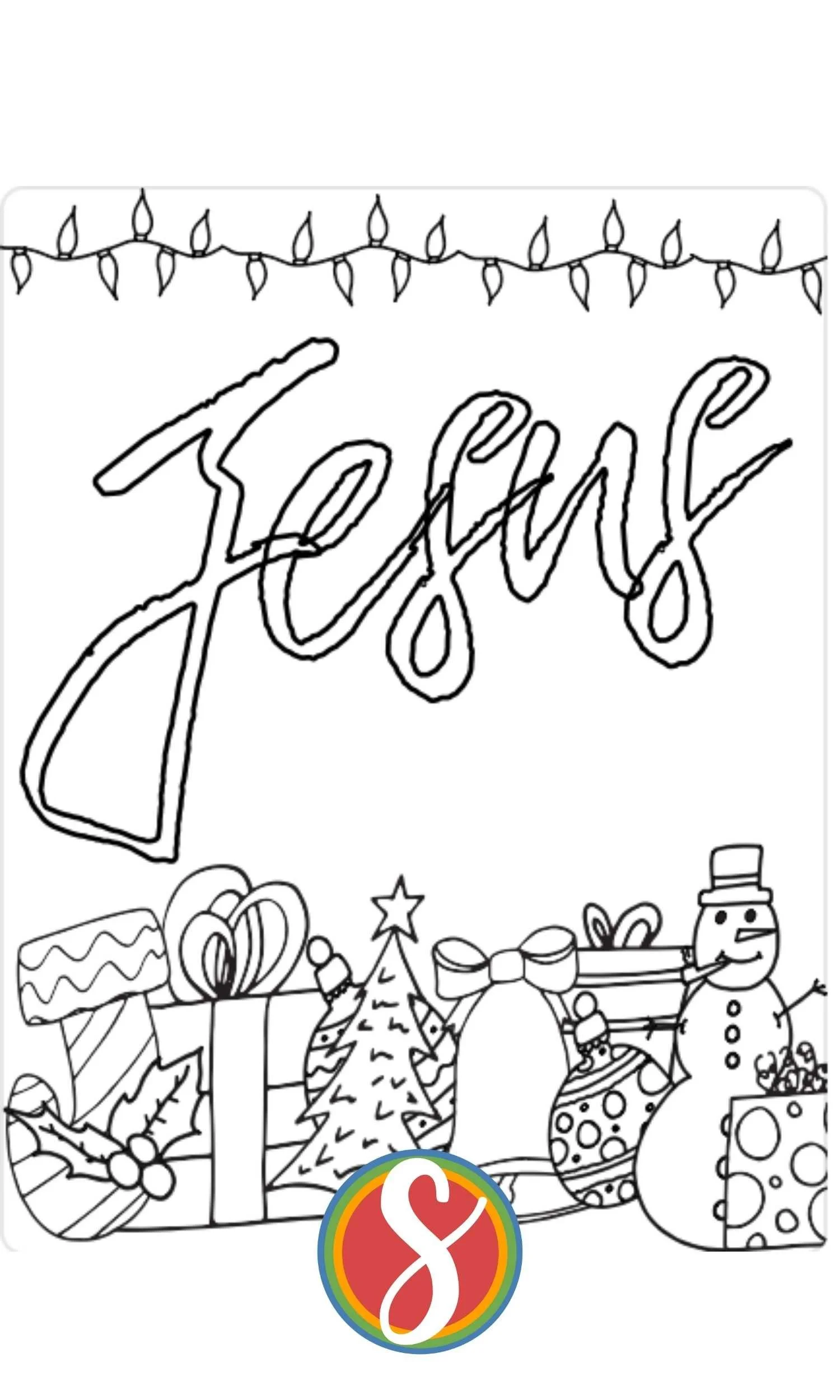 Free Jesus Christmas Coloring Pages — Stevie Doodles