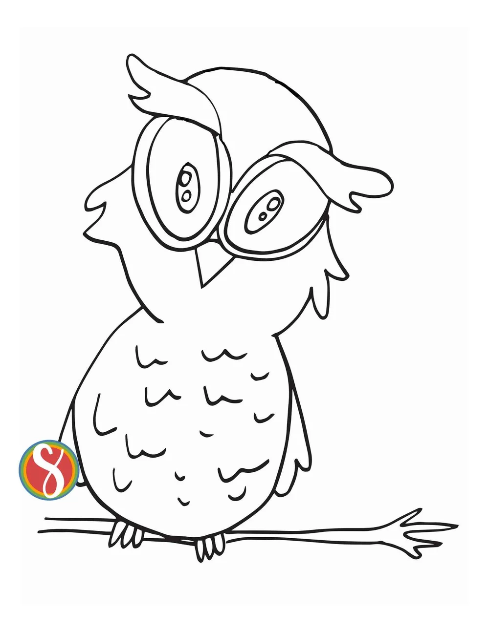 Free Owl Coloring Pages — Stevie Doodles