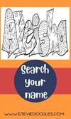 AKEISHA Free Name Coloring Page — Stevie Doodles