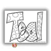 Free TEAL Coloring Page — Stevie Doodles