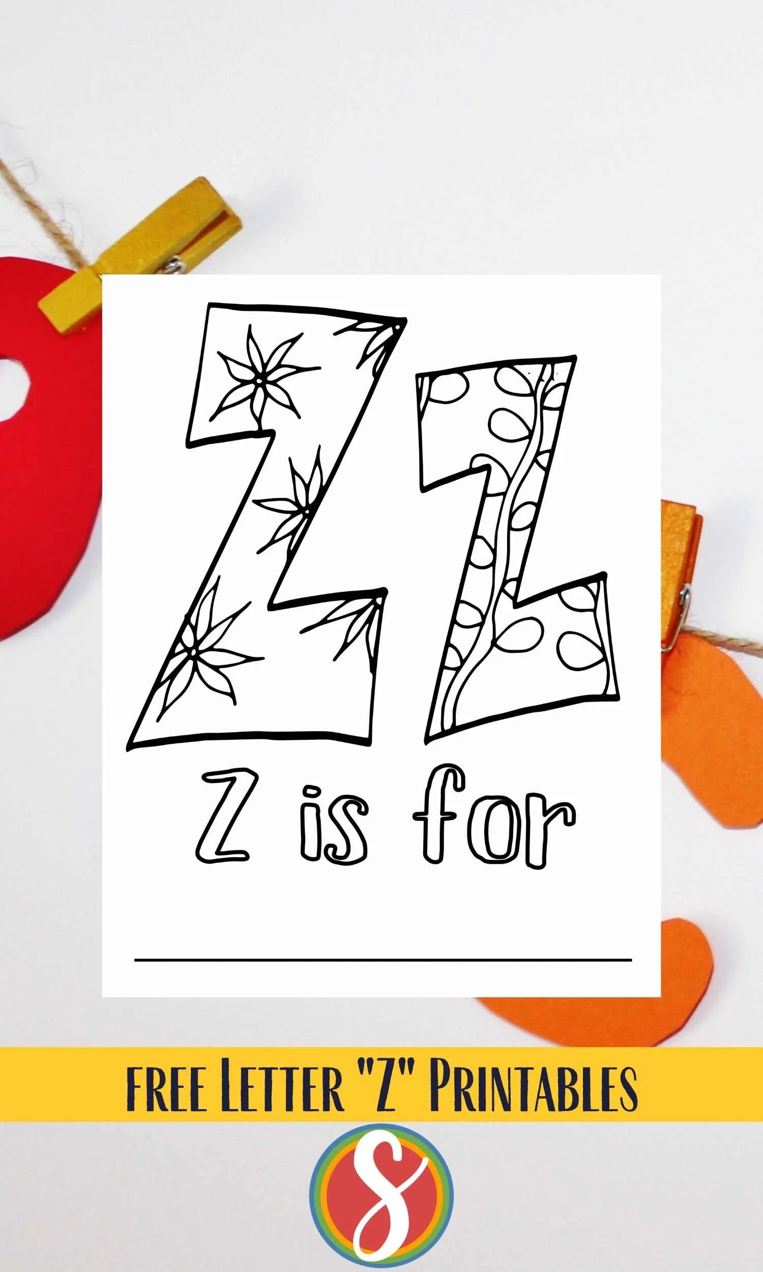 10 Fre "Z" Coloring Pages — Stevie Doodles