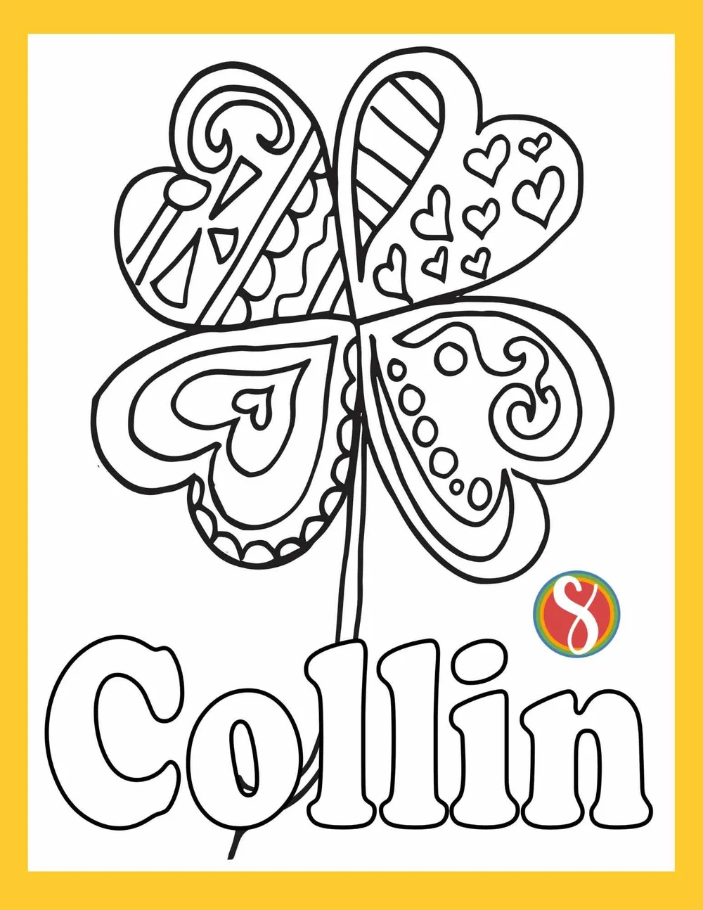 Free COLLIN Name Coloring Pages — Stevie Doodles