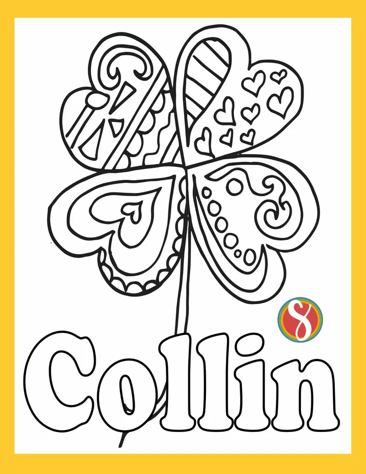 Free COLLIN Name Coloring Pages — Stevie Doodles