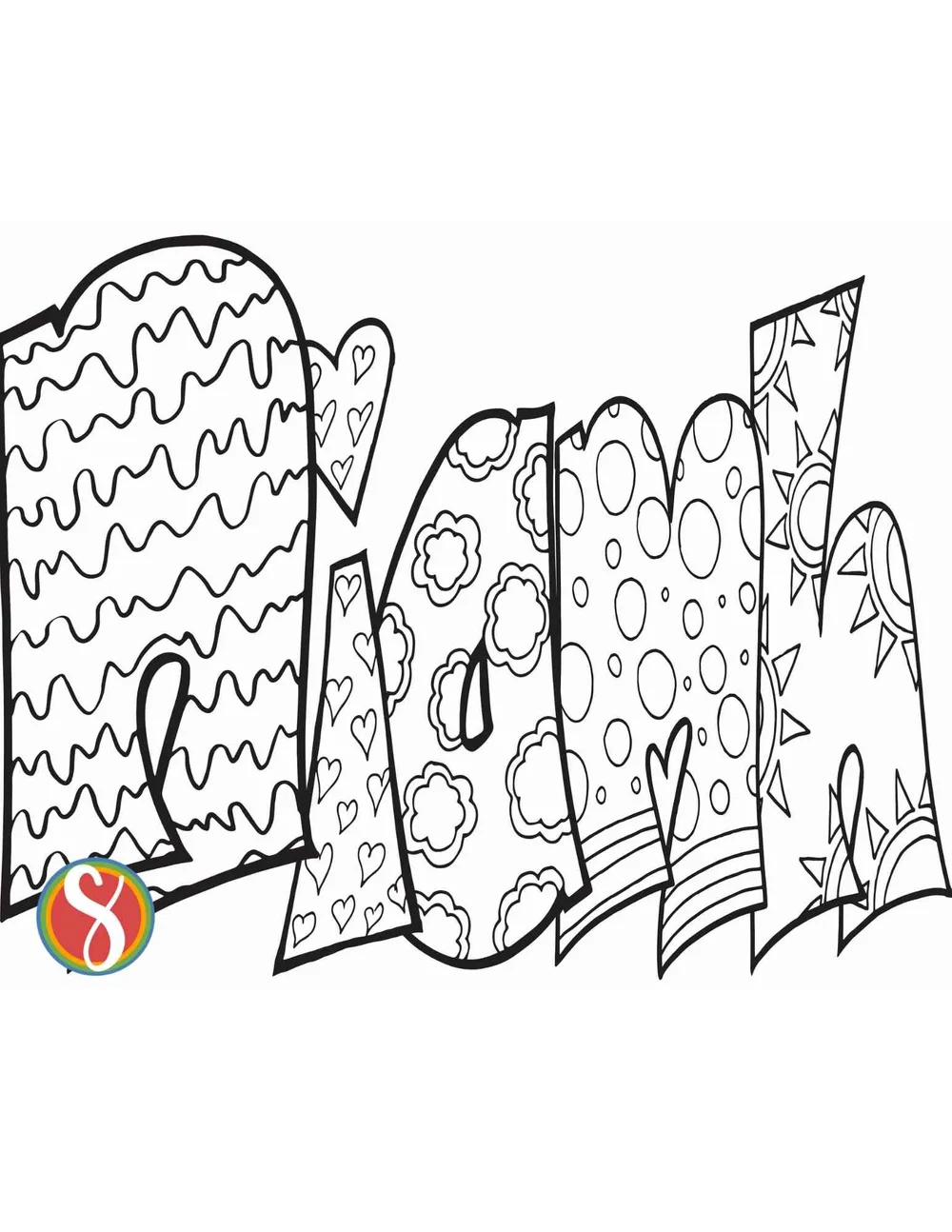 Free NIAMH Name Coloring Pages — Stevie Doodles