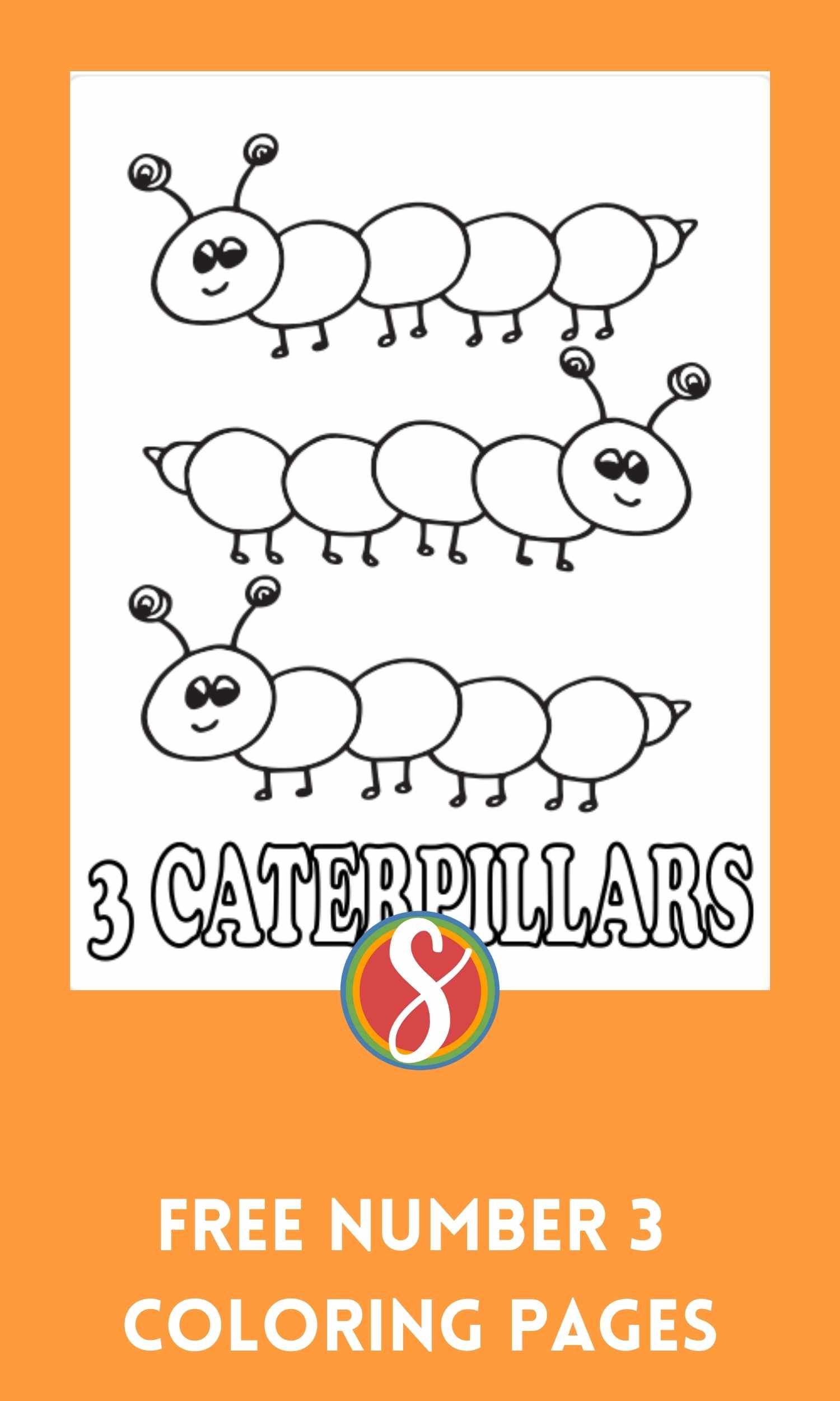 10 Free "Number 3" Coloring Pages — Stevie Doodles
