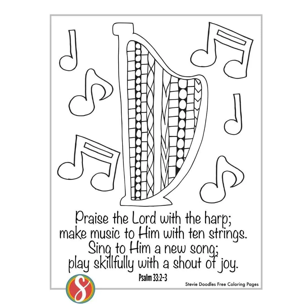 Psalm 31 - 40 - Free Coloring — Stevie Doodles
