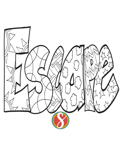 National Escape Day Coloring Pages — Stevie Doodles