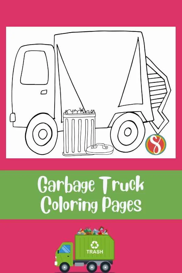 Free Garbage Truck Coloring Pages — Stevie Doodles