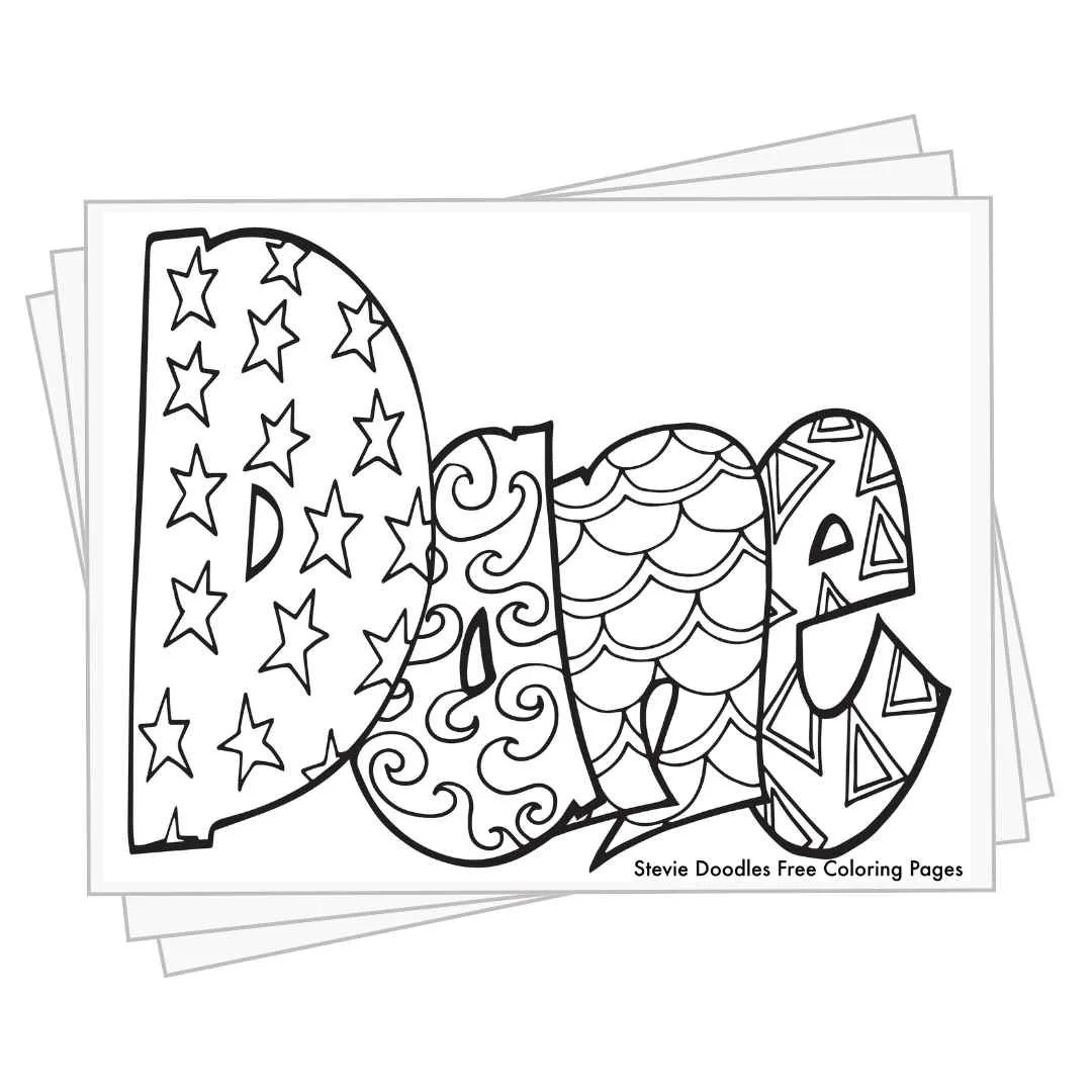 Free DANE Coloring Page — Stevie Doodles