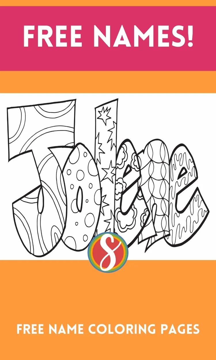 Free JOLENE Name Coloring Page Printable — Stevie Doodles