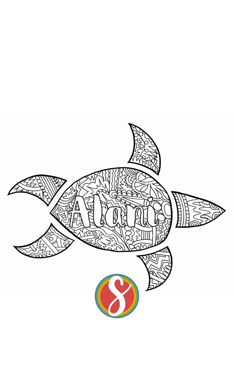 ALANI Free Name Coloring Page — Stevie Doodles